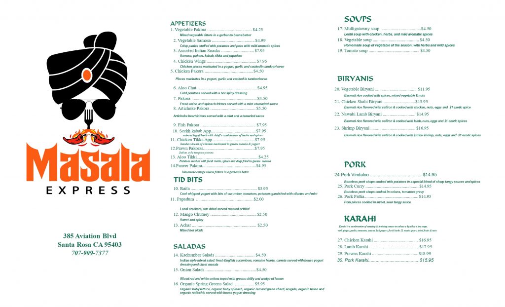 Catering Menu | Santa Rosa, CA | Masala Express Catering Menu | Santa Rosa, CA | Masala Express